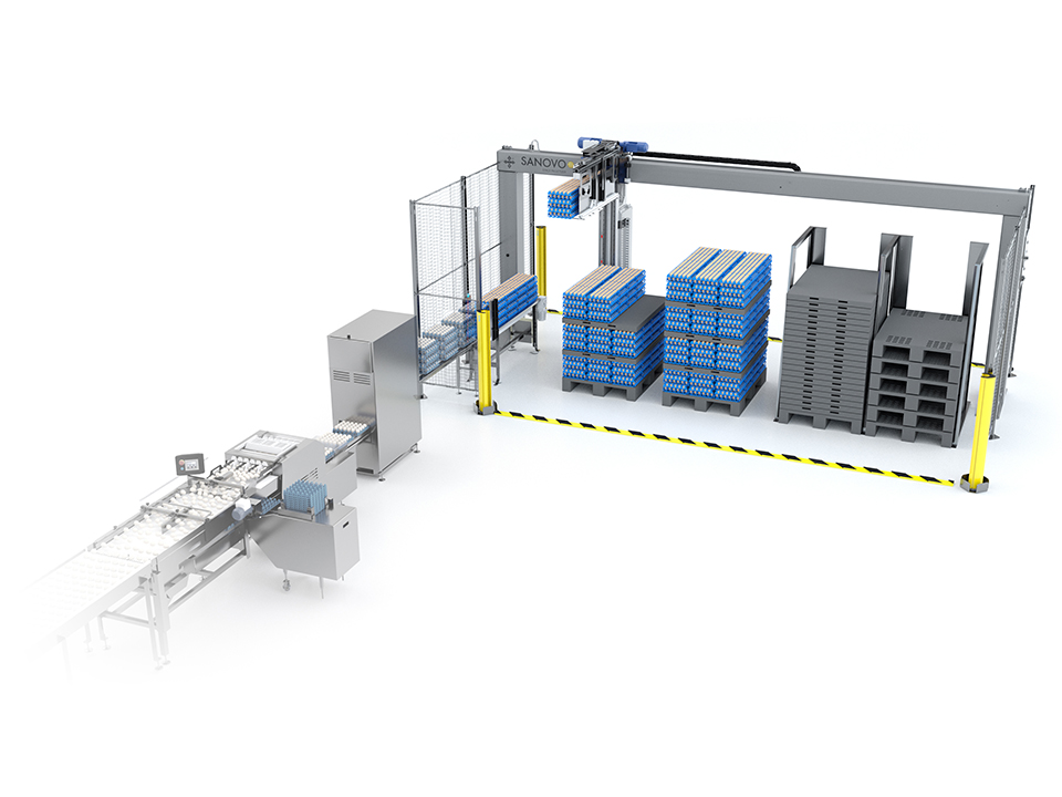 Fully Automated Tray Stack Palletizing Machine - SANOVO Stack ...